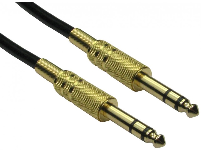 Kustom PCs - 2 metre 6.35mm Male to Male Audio Cable - Gold Connectors