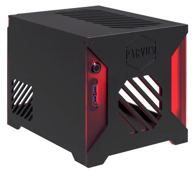 Kustom PCs - Parvum Systems X1.0 ITX Case Black with Red