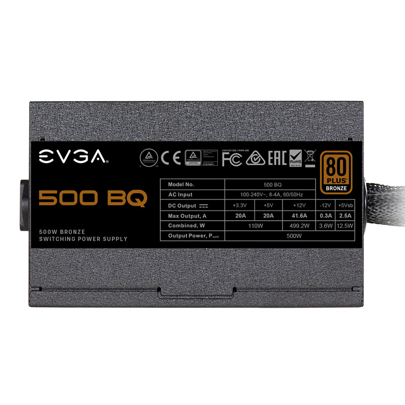 Kustom PCs - EVGA 500 BQ 500W Modular Power Supply