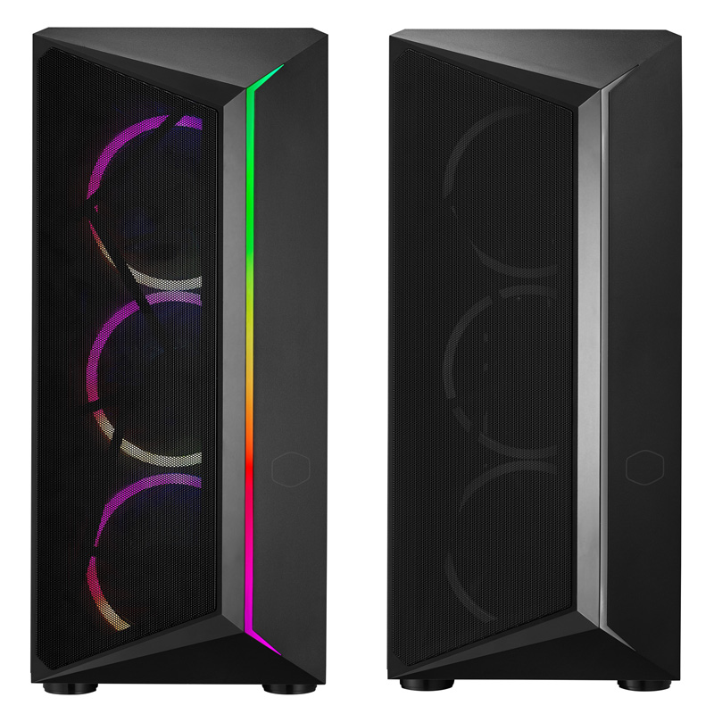 Kustom PCs - Cooler Master CMP 510 Black Midi Tower Case with 3 x ARGB Fans