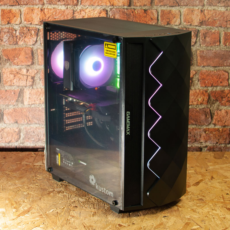 Kustom PCs - Kustom Black Diamond Ryzen 5 RTX 2060 Refurbished Gaming PC