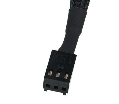 Kustom PCs - 3 Pin Fan 12v to 5v Cable 20cm Black
